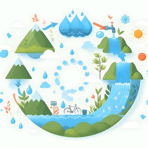 Premium Ai Image Water Cycle