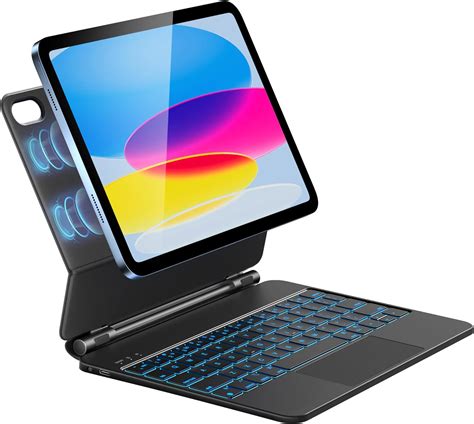 Hou Keyboard Case For Ipad 11 Inch A16 2025 10th Generation Organic Silicon Pu Magic Magnetic