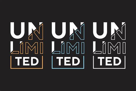 Unlimited Best Text Effect Typography T Shirt Design Set 14241625 Vector Art At Vecteezy