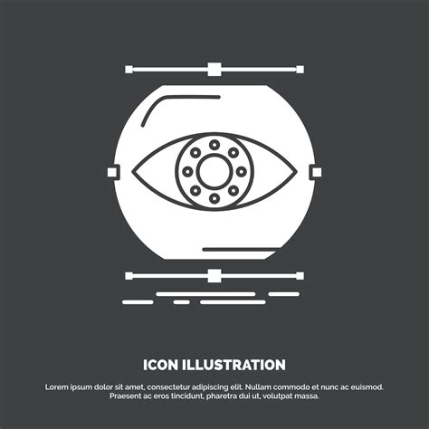 Visualize Conception Monitoring Monitoring Vision Icon Glyph Vector Symbol For Ui And Ux