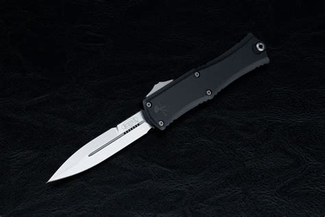 Microtech Knives Hera Ii Mini Recurve Otf Automatic Knife Stonewashed Blade W Red Aluminum