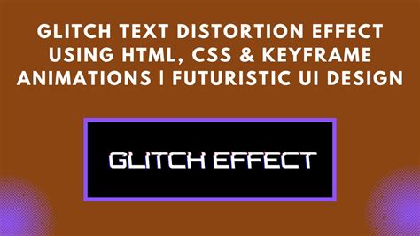 Glitch Text Effect With Html And Css Step By Step Guide 💻 Youtube