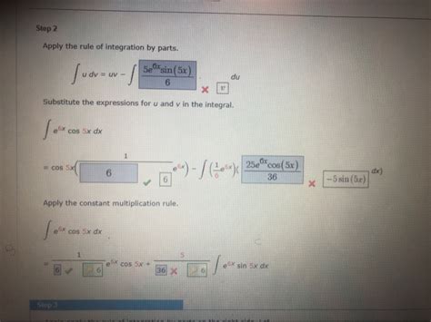 Solved Tutorial Exercise Find The Integral Note Solve By Chegg