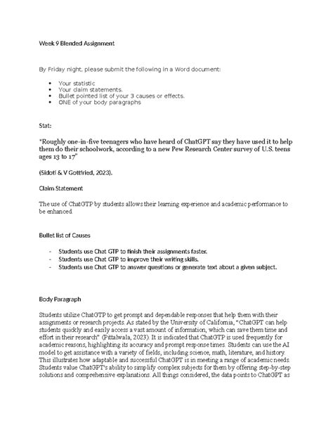 Week 9 Blended Assignment Week 9 Blended Assignment By Friday Night