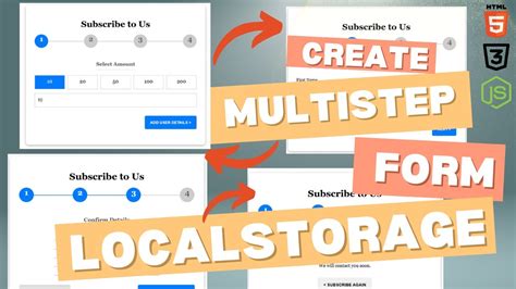 Creating A Multi Step Form With Html Css And Javascript Part 2 Step By Step Guide Tutorial
