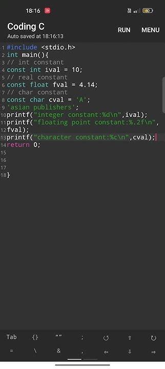 C Language Const Keyword Youtube