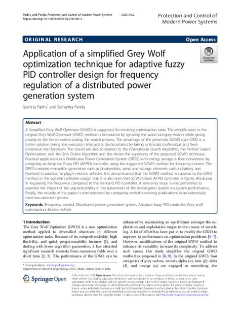 Pdf Application Of A Simplified Grey Wolf Optimization Technique For