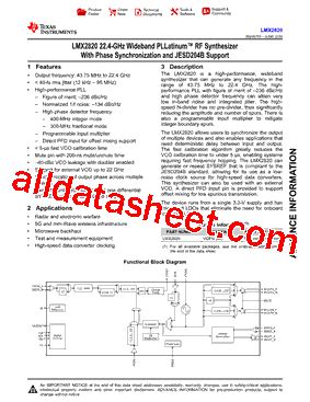 LMX RTCT Datasheet PDF Texas Instruments
