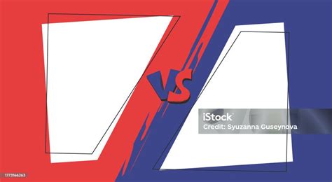 Vs 템플릿 비교 공백 글자가 있는 장식용 전투 표지 Vector Illustration 와 분할자 와 경쟁자를 위한 복사 공간 토의에 대한 스톡 벡터 아트 및 기타 이미지
