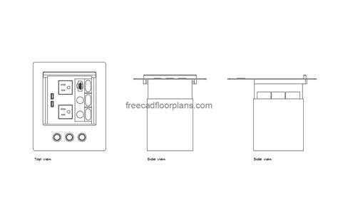 Cable Cubby Free Cad Drawings