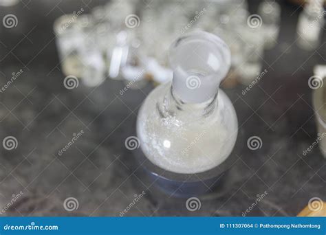 Round Bottom Flask In Laboratory Stock Photo Image Of Hand Colorful