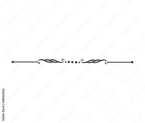 Calligraphy Ornament Line Calligraphic Text Divider Border Separator