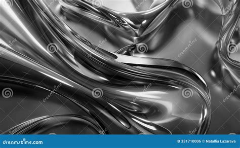 Dynamic Black Abstract Waves With A Liquid Metal Texture Perfect For Digital Backgrounds Or As