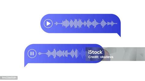 음성 메시지 오디오 레코드가있는 거품 채팅 메신저 Ui 개념입니다 말풍선 사운드 통화 및 음성 녹음을위한 인터페이스 벡터 음성에 대한 스톡 벡터 아트 및 기타 이미지
