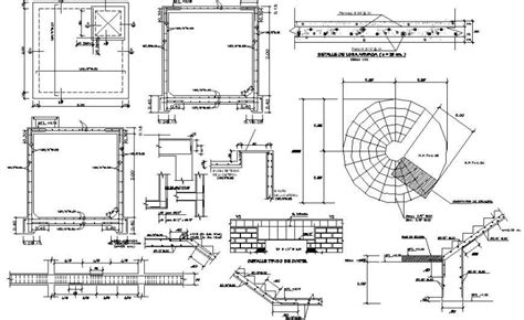 2d Drawings Detail Of Cad Rcc Structural Blocks Dwg Autocad Software File Cadbull