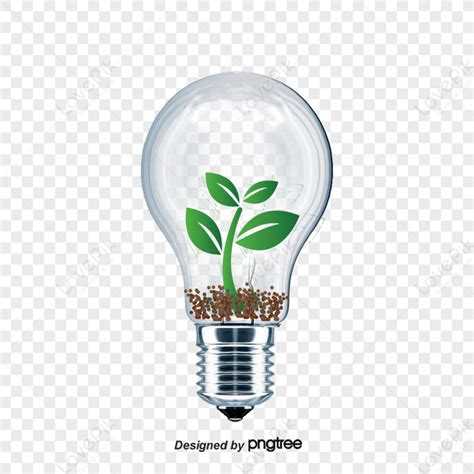 에너지 절약 전구 일러스트조명 효과녹색 잎 Png 일러스트 무료 다운로드 Lovepik