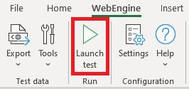 Launch Test Execution AXA WebEngine Test Framework