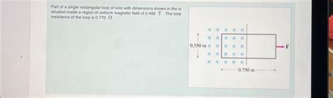 Solved Part Of A Single Rectangular Loop Of Wire With
