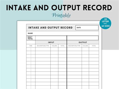 fluids intake and output record fluid balance chart intake and output