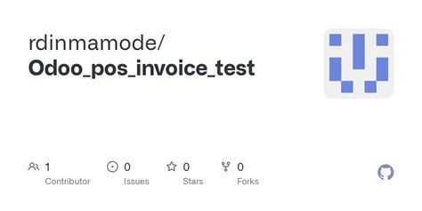 GitHub Rdinmamode Odoo Pos Invoice Test