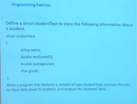 Solved Write A Program Using Struct For The Following In