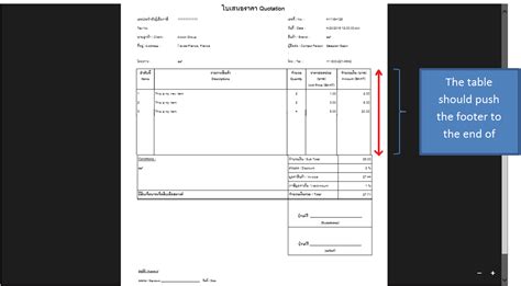 How To Make The Table Pushing The Footer To The End Of Page In