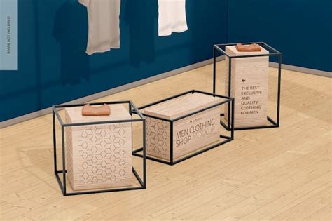 남성 의류 매장 바닥 모형 스탠드 무료 Psd 파일