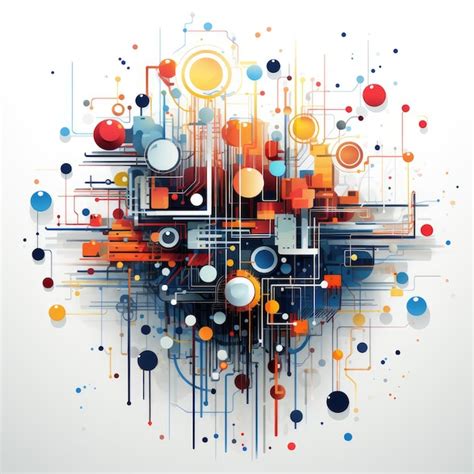 Premium Ai Image A Colorful Abstract Design With Different Colored Circles And A White Background