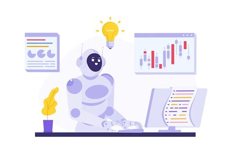 Premium Vector Trading Bot Or Robot Ai Trader Automatic Stock Trading