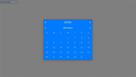 Javascript Datepicker Design Code Examples Onaircode