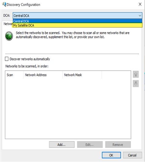 manually configuring discovery for your satellite dca netaphor siteaudit tm knowledgebase