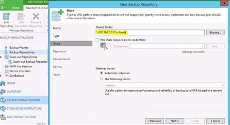 Remote Infrastructure Management Veeam Adding SMB Backup Repository Type To An Existing Scale
