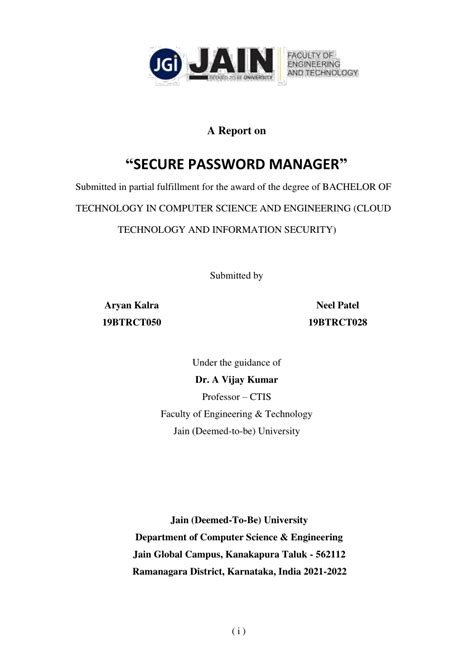 Pdf Secure Password Manager