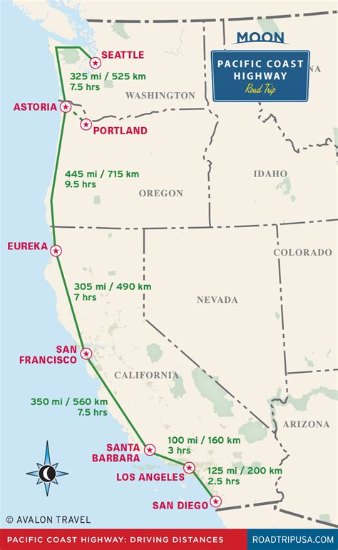 Printable Pacific Coast Highway Map Free Printable Maps