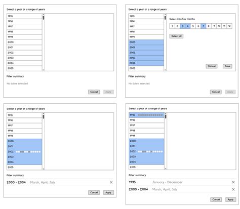 Usability Search Form Multiple Date Range Search User Experience Stack Exchange