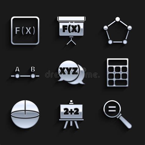 Set XYZ Coordinate System Chalkboard Calculation Calculator Geometric Figure Sphere Graph