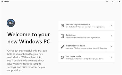 Organizational Messages And Onboarding With Get Started App Everything 365
