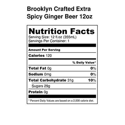 Brooklyn Crafted Extra Spicy Ginger Beer 12 Oz 9 Glass