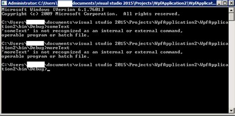 C Wpf Cmdexe Process Closes Immediatly Stack Overflow