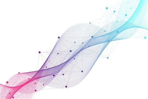 Geometric Abstract Background With Connected Lines And Dots Connectivity Flow Point Stock