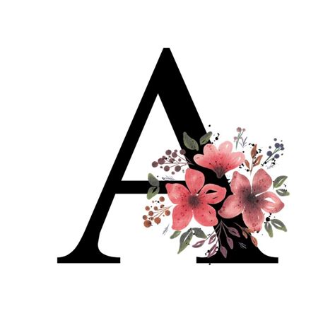 Alfabeto De Letras Florais Letras Com Flores Alfabeto De Letras