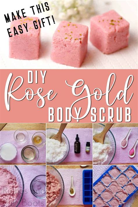 These Rose Gold Body Scrub Cubes Are Awesome Ts Diy Sugar Scrub Recipe Sugar Scrub