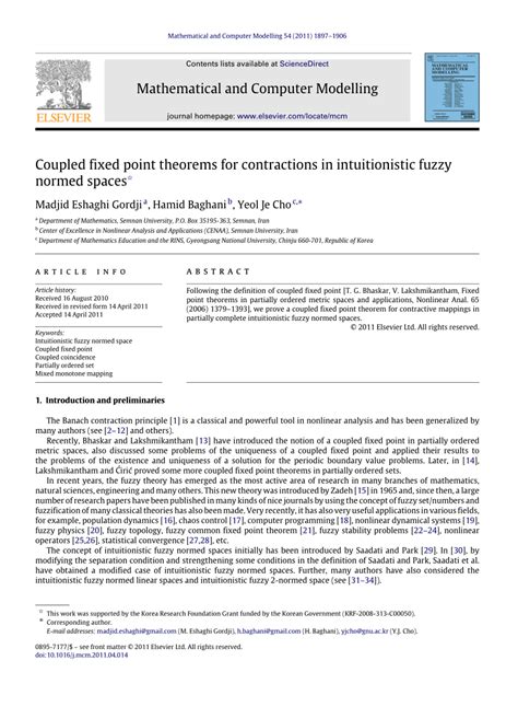Pdf Fixed Points Of Weakly Compatible Mappings In Fuzzy Metric Spaces