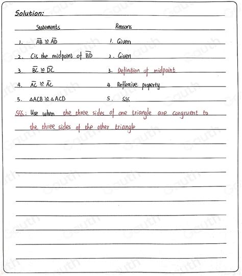 Solved Direction Fill In The Missing Reason In The Flowchart To