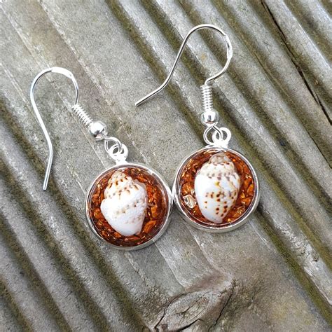 Shell Earrings Inside A Raindrop