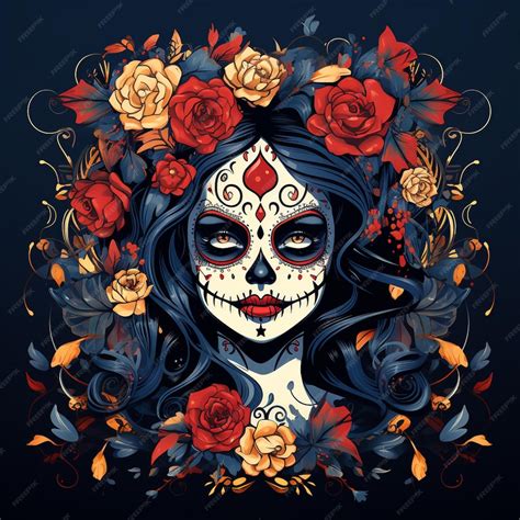Premium Ai Image Day Of The Dead Vector Art