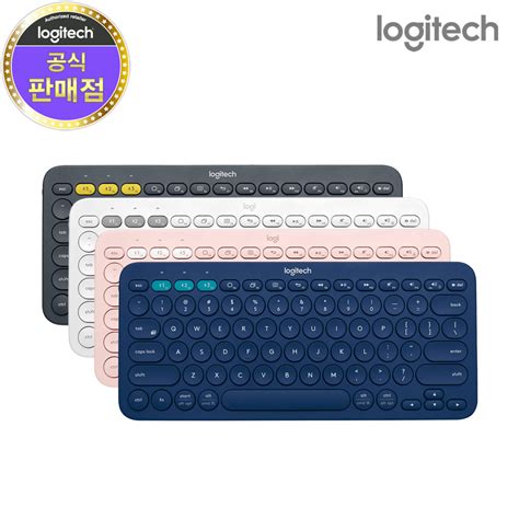 로지텍 로지텍코리아 로지텍 K380 멀티 디바이스 블루투스 무선 키보드 화이트 차콜그레이 블루 핑크 위시버킷