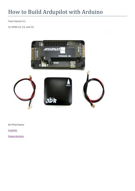 PDF How To Build Ardupilot With Arduinofirmware Ardupilot Org Tools Arduino How To Build