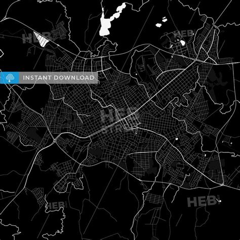 Passo Fundo Brazil Pdf Vector Map Black And White Hebstreits Streit