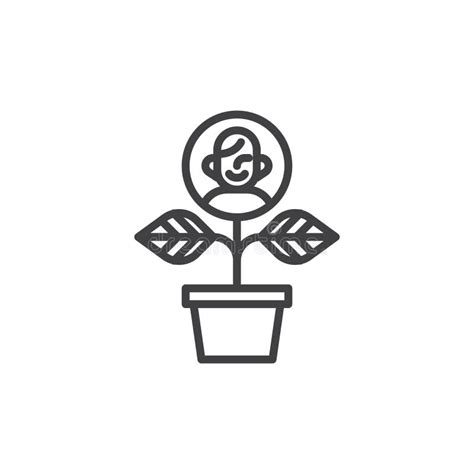 Personal Growth Line Icon Stock Vector Illustration Of Growing 238020713